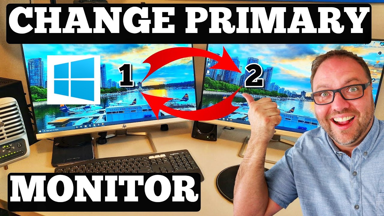 How To Change Primary Monitor Windows 10 | Monitor 1 To Monitor 2 ...