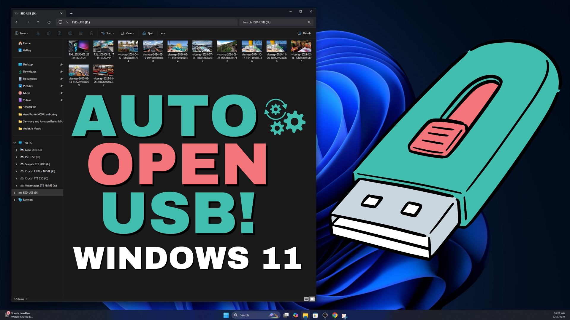 FLASH DRIVE Auto Opens File Explorer on Insert Every Time! (Windows 11) - Northern Viking Everyday